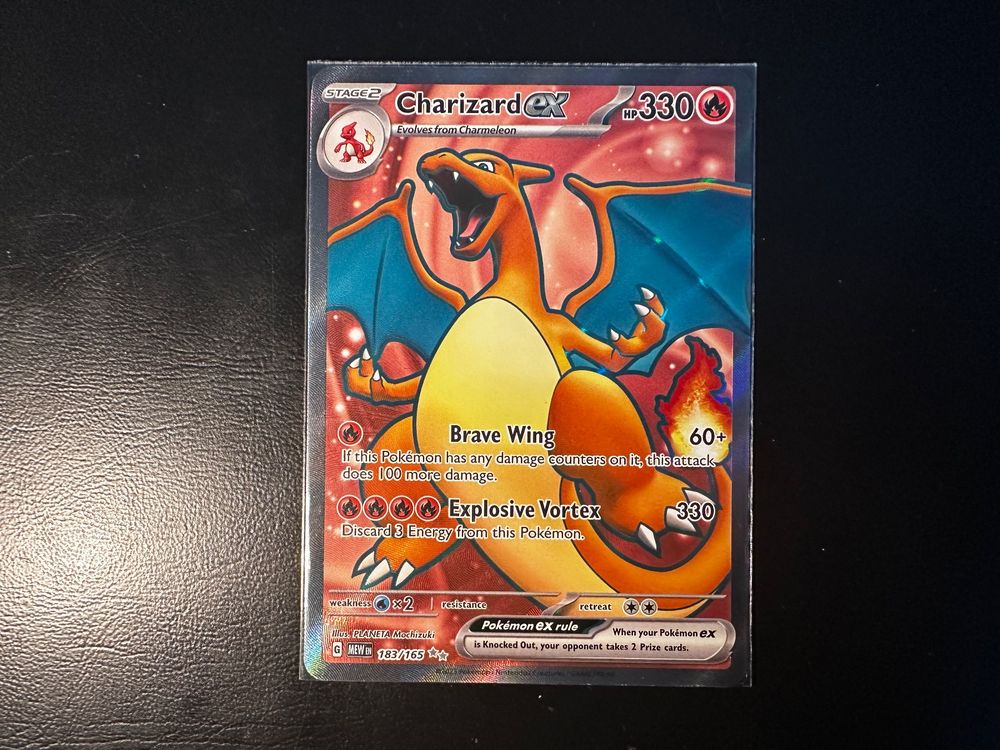 Charizard (Glurak) Full Art EX 183/165 Pokémon 151 (MEW) | Kaufen auf ...