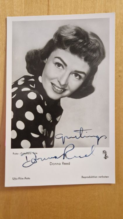 Donna Reed, Original Autogramm auf Postkarte in s/w (Gebraucht) in ...