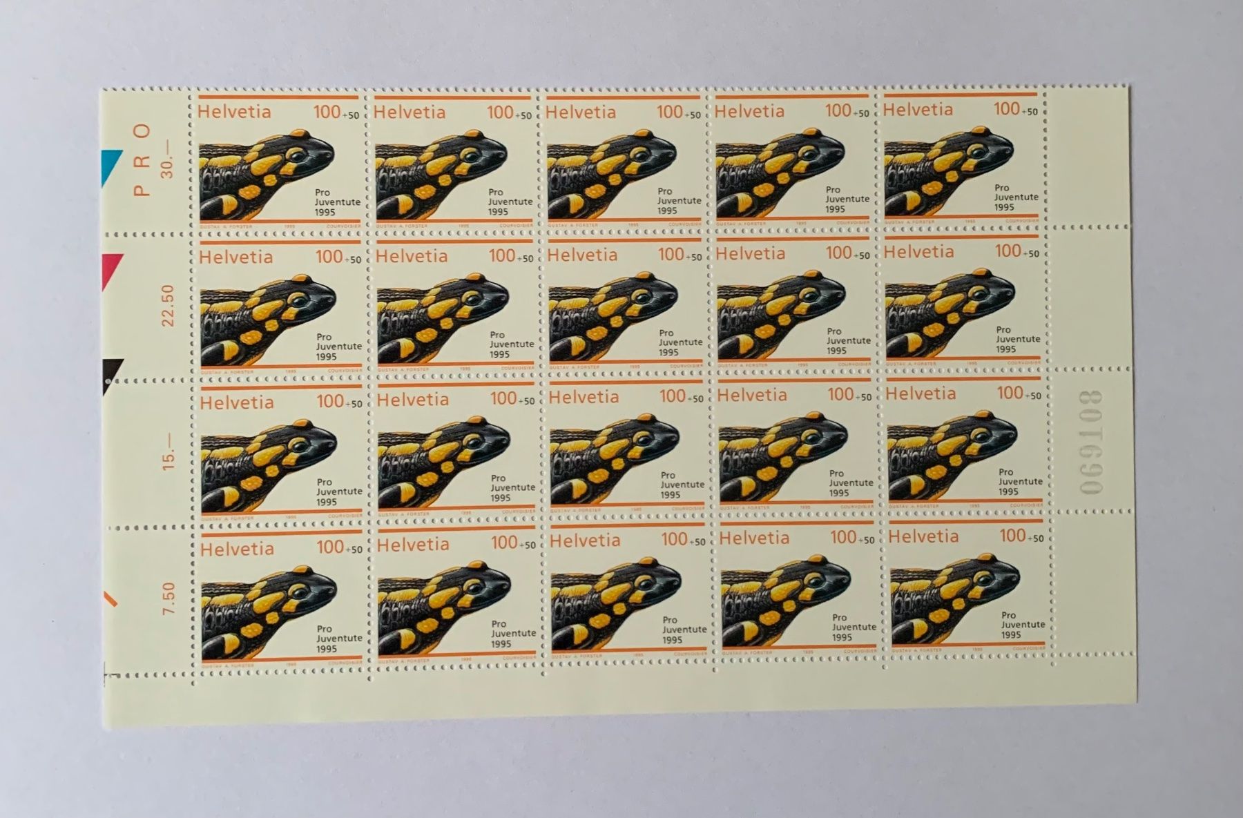 Pro Juventute 1995 Weihnachten / 4 Bogenteile postfrisch (Neu (gemäss ...