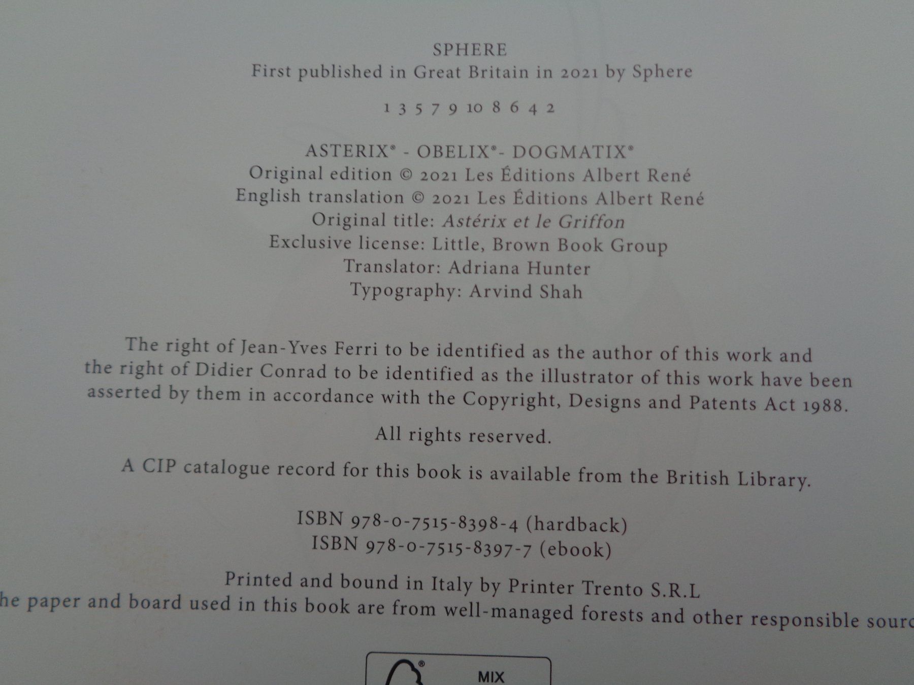 Asterix and the criffin - Text ist in Englisch (Gebraucht) in Chur für ...