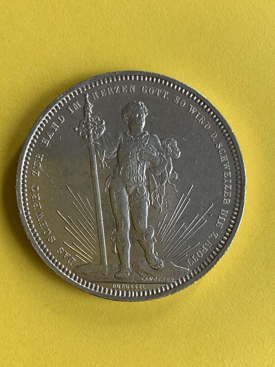 5 Franken Eidgenössisches Schützenfest Basel 1879 (Gebraucht) in Oberdorf BL für CHF 79 – mit ...