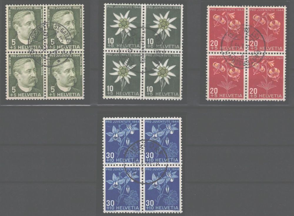 Pro Juventute 1944 Serie im 4er-Block ʘ | Kaufen auf Ricardo