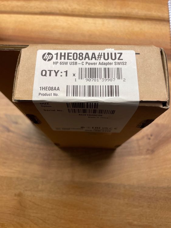 HP USB-C Netzadapter 65W (1HE08AA) (Neu und originalverpackt) in ...
