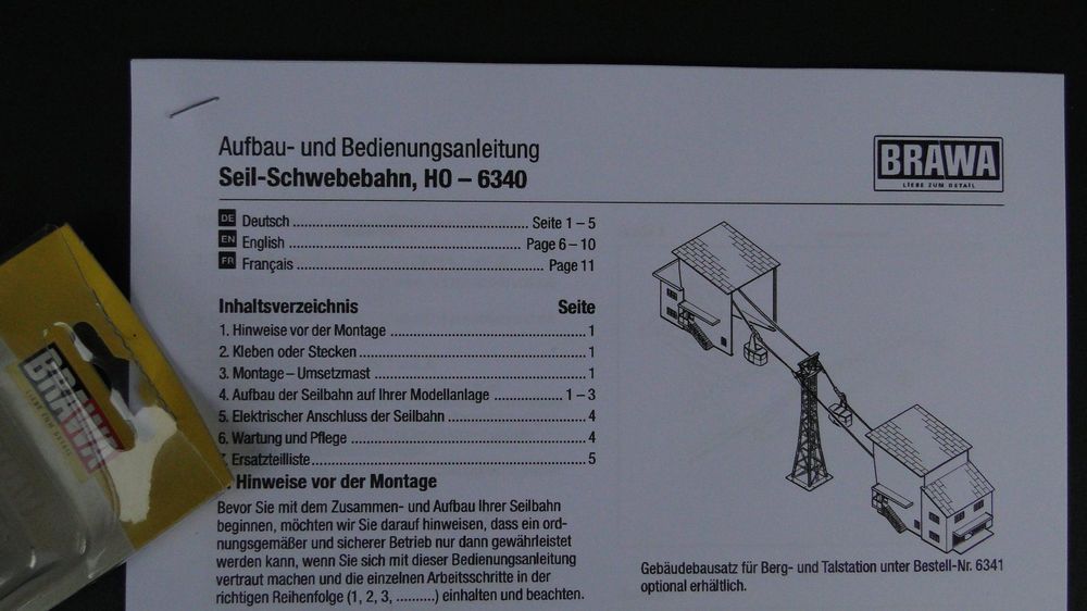 Brawa Seilbahn H0 6340 | Kaufen auf Ricardo