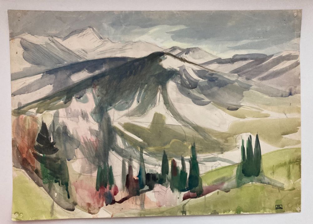 Expressives, grosses Aquarell Hans ROHNER (Kirchnerschüler) | Kaufen ...