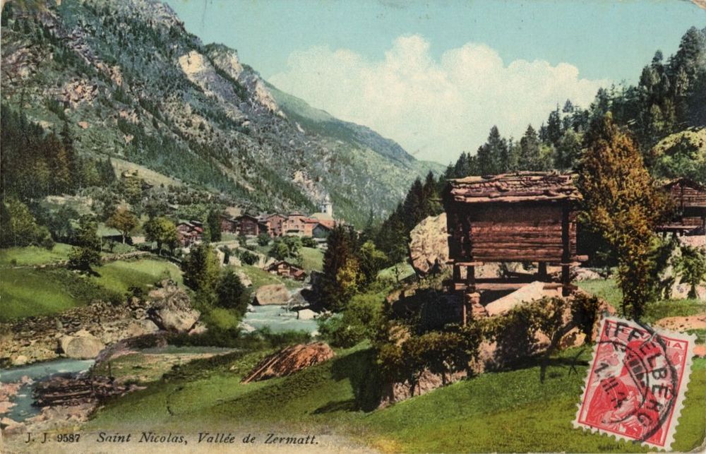 St. Niklaus VS im Mattertal (Poststempel: RIFFELALP) 1914 | Kaufen auf ...