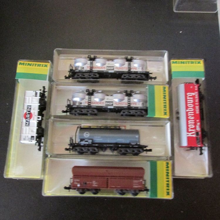 MINITRIX: 6 X DIV.GÜTERWAGEN TOP/OVP (Gebraucht) in Koppigen für CHF 35 ...