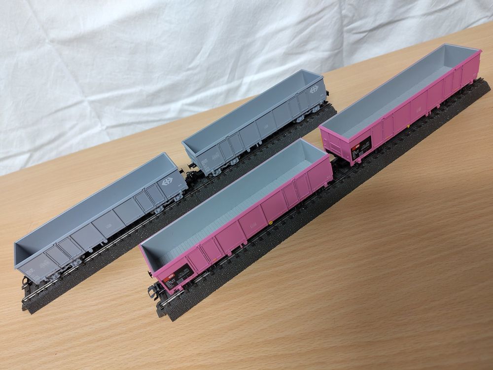 2x2 Set Märklin 4718/4689 SBB Hochbordwagen Eaos, H0/WS (Gebraucht) in ...
