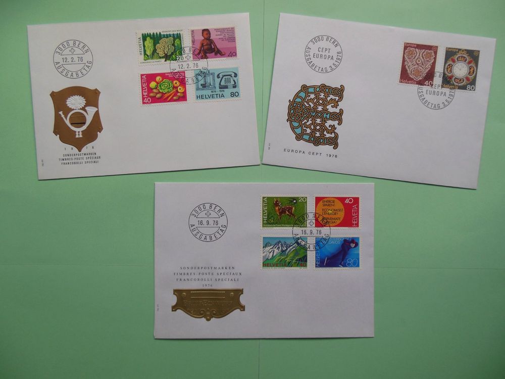 3 FDC 1976, sauber, einwandfreie Marken mit Sonderstempel | Kaufen auf ...