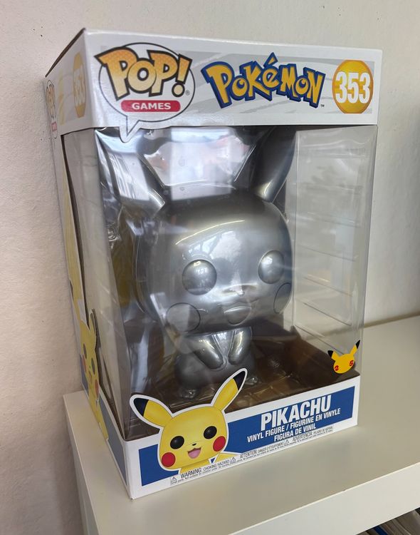Pikachu Silver - Pokemon (353) - POP Games - Jumbo - 25 cm (Neu (gemäss ...