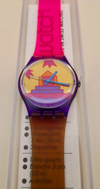 * SWATCH USA SPECIAL * PINK AVIS * ORIGINALBOX UND PAPIERE * (Neu ...