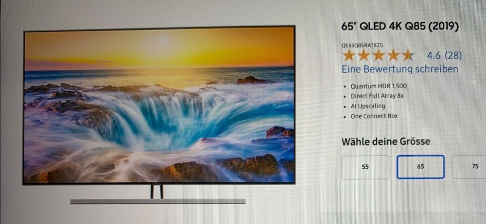 65“ Samsung QLED 4K Q85 | Kaufen auf Ricardo