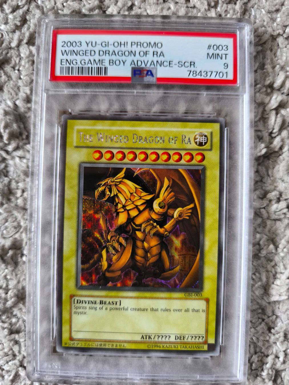 Yu-Gi-Oh! Winged Dragon of Ra GBI-003 (ScR) PSA 9 Mint! 🔥 (Gebraucht) in Arbon für CHF 499 – mit ...