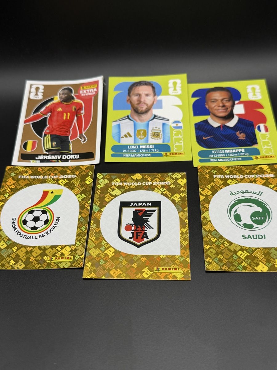 Panini WM 2026 Sticker: Messi, Mbappé, Doku + Teams! (Neu und ...