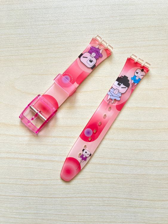 Swatch Armband - Pink mit Figuren - Seltenes Sammlerstück! (Neu (gemäss ...