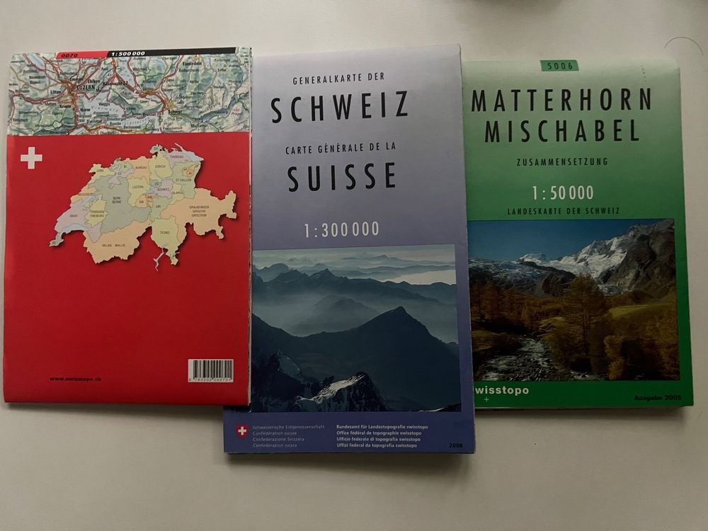 Generalkarte Schweiz + Wanderkarten Schweiz, Matterhorn | Kaufen auf Ricardo