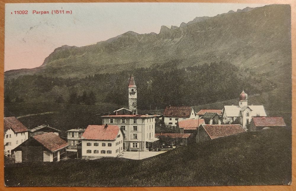 Schöne Karte handkoloriert, Parpan um 1910 | Kaufen auf Ricardo