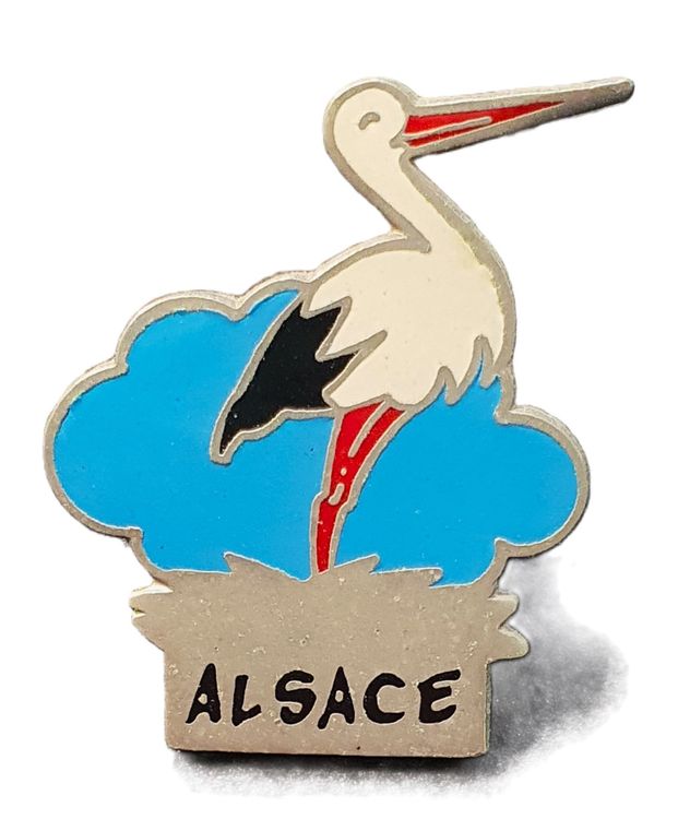 U589 - Pin ALSACE Storch Storchennest | Kaufen auf Ricardo