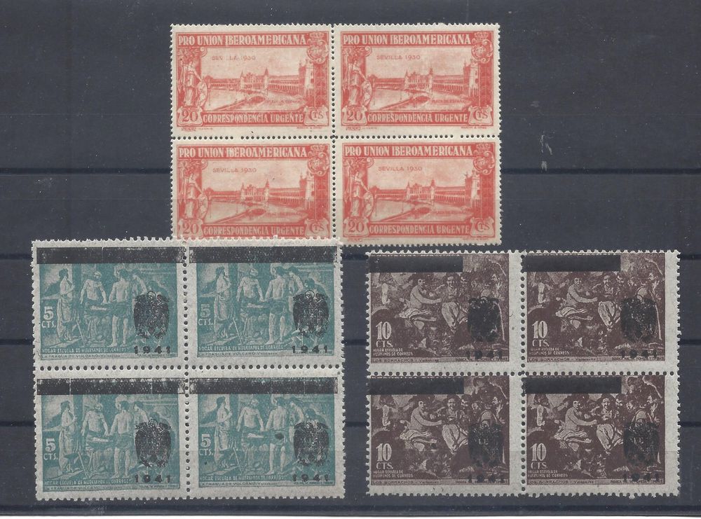 SPANIEN 3 4er-Blöcke ** (Neu (gemäss Beschreibung)) in Les Valettes für ...