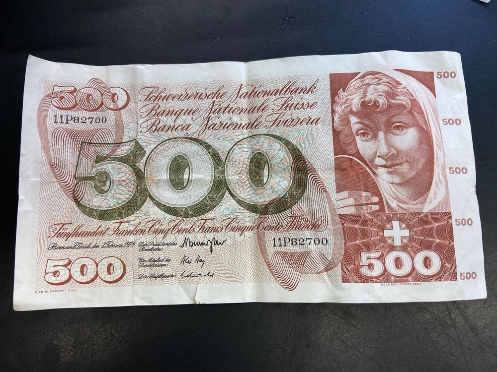 500 Fr.-Note Schweiz 1974 Jungbrunnen | Kaufen auf Ricardo
