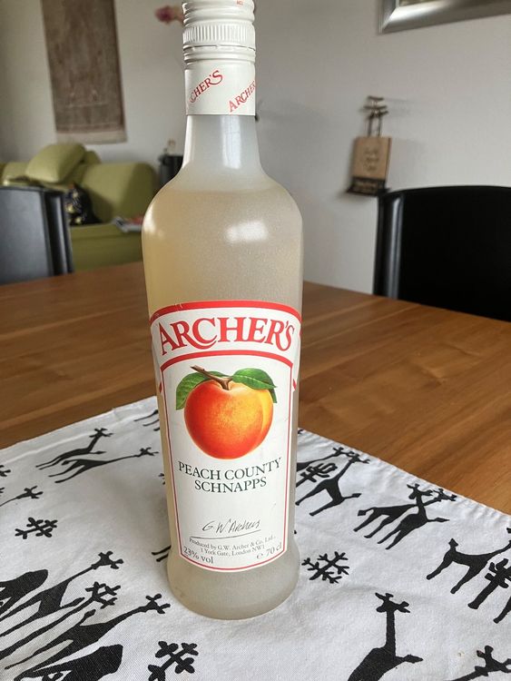 Archer's Peach Schnapps Pfirsich Likör 70cl neuwertig 23%vol (Neu und ...