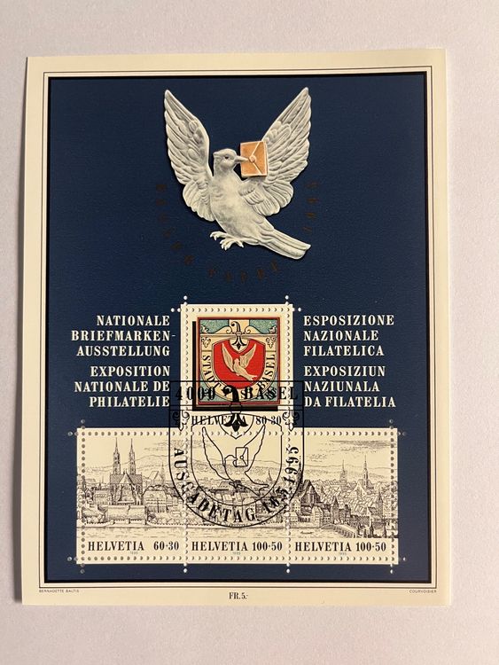 Sonderblock Basler Taube 1995 mit ET-Stempel | Kaufen auf Ricardo