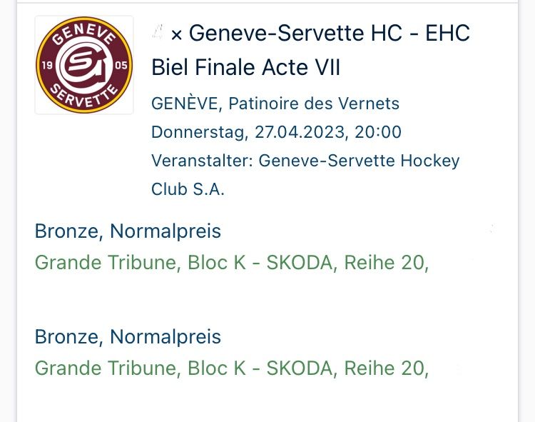 2x Assises GSHC - EHC Biel Finale Acte 7 | Kaufen auf Ricardo