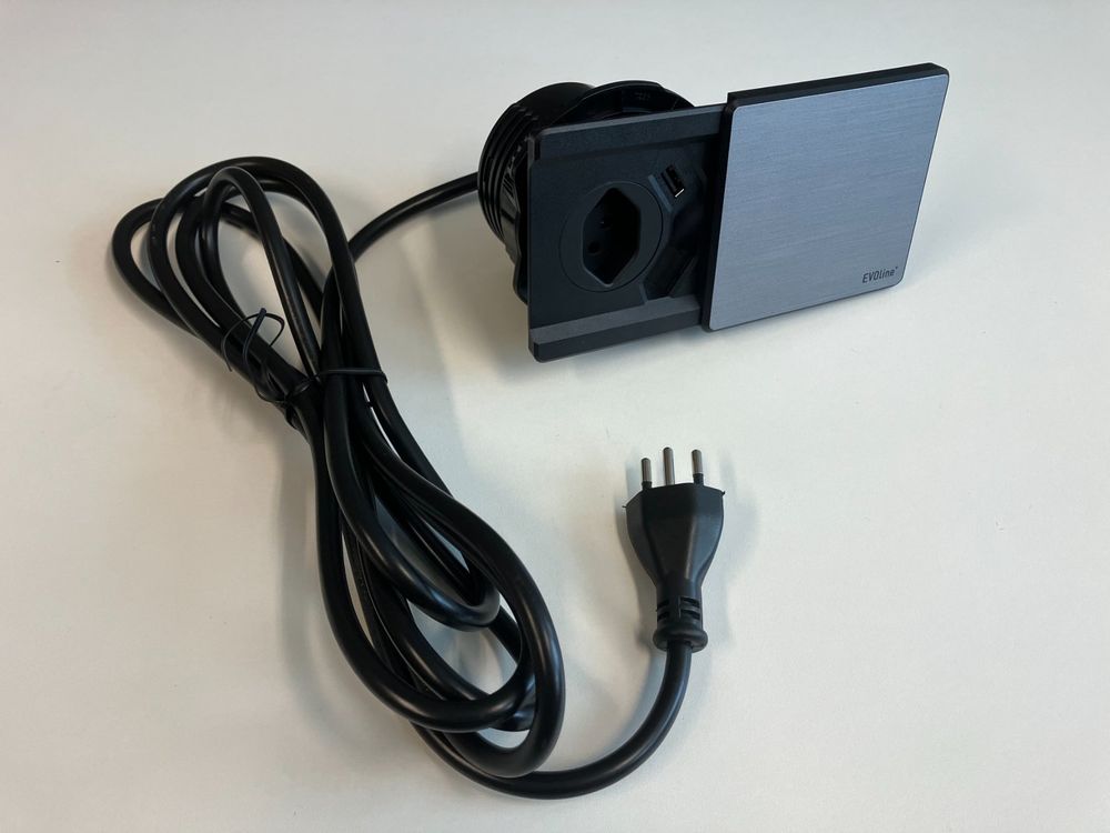 EVOLine Tischeinbauleiste 1xT13/1x USB/Locheinbau NEU ab 1.- (Neu und originalverpackt) in ...