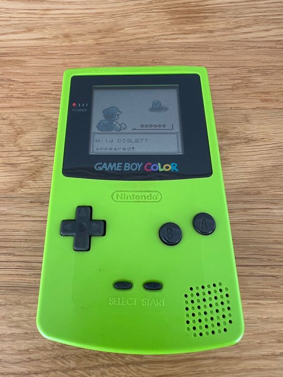 Gameboy Color Kiwi Grün Tasche Nintendo + Pokemon Blue Game (Gebraucht ...