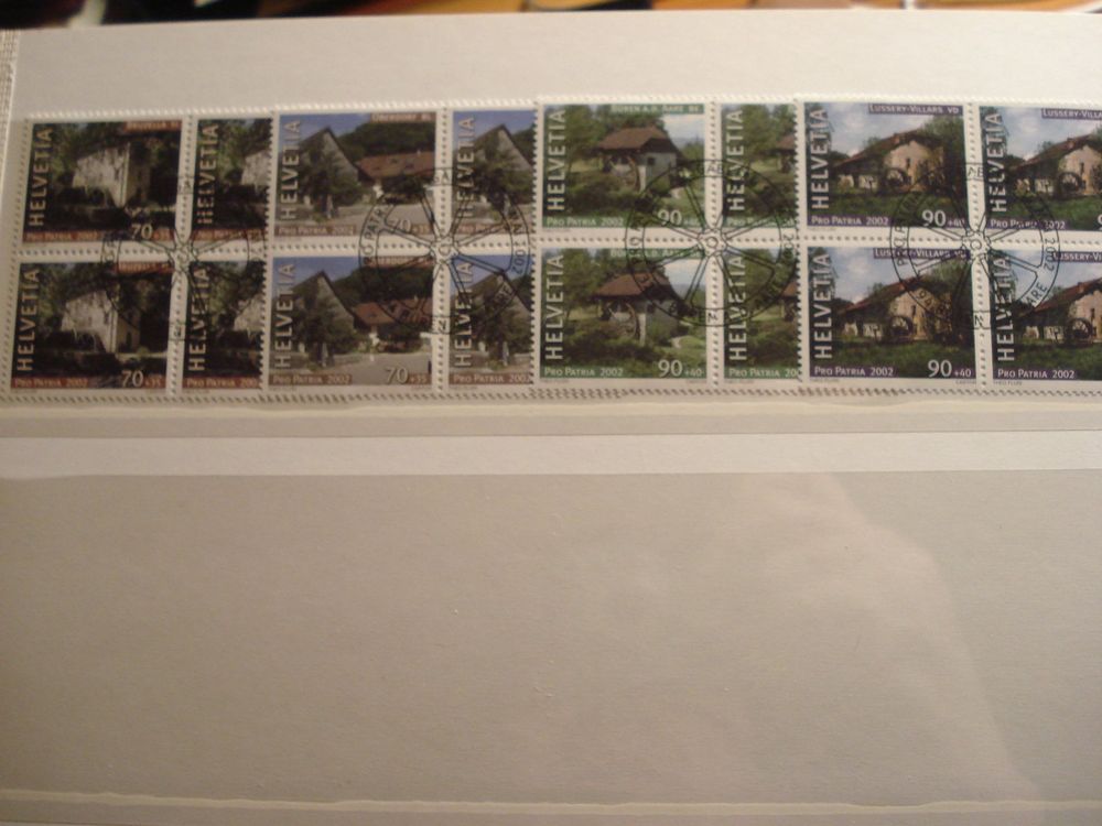 Pro Patria Satz 2002, 4erblock, ET-Stempel, mit Gummi (Gebraucht) in Niederwil AG für CHF 1 ...