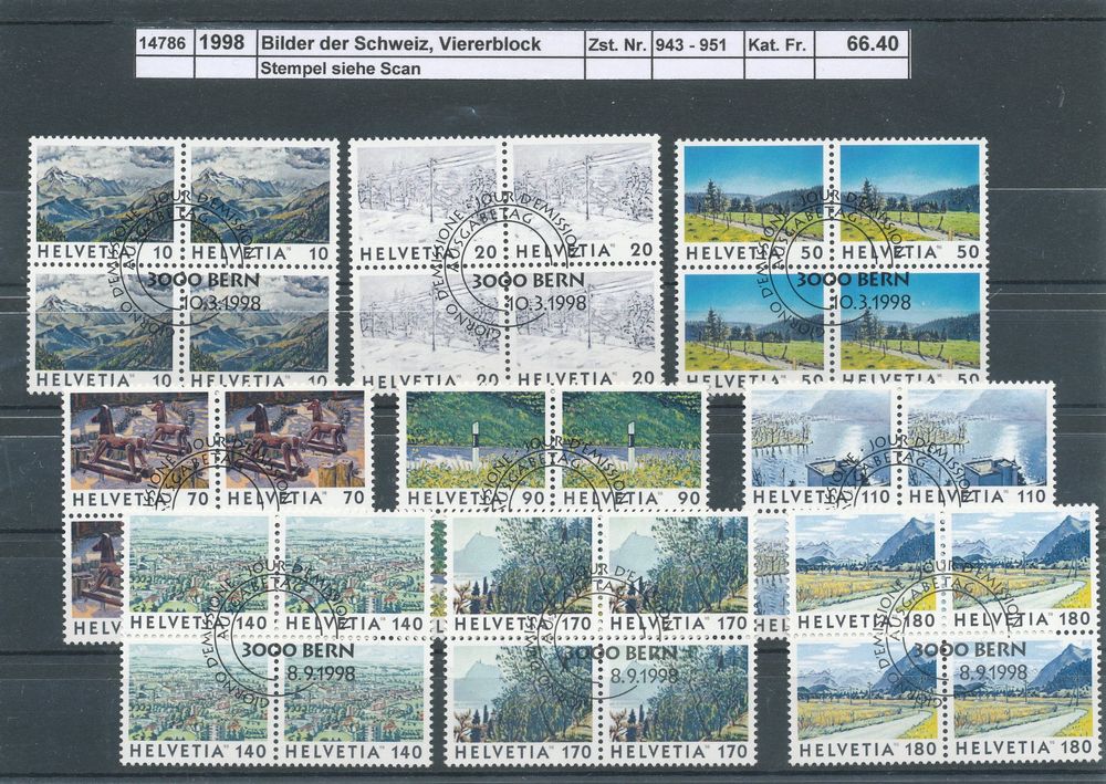 1998 Bilder der Schweiz - Viererblock | Kaufen auf Ricardo