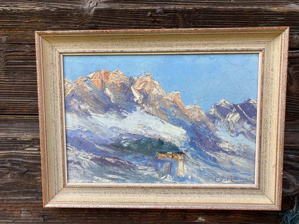 Tableau peinture Alpes Gemälde P J Rochat Alpen (Gebraucht) in St-Cierges für CHF 78 – mit ...