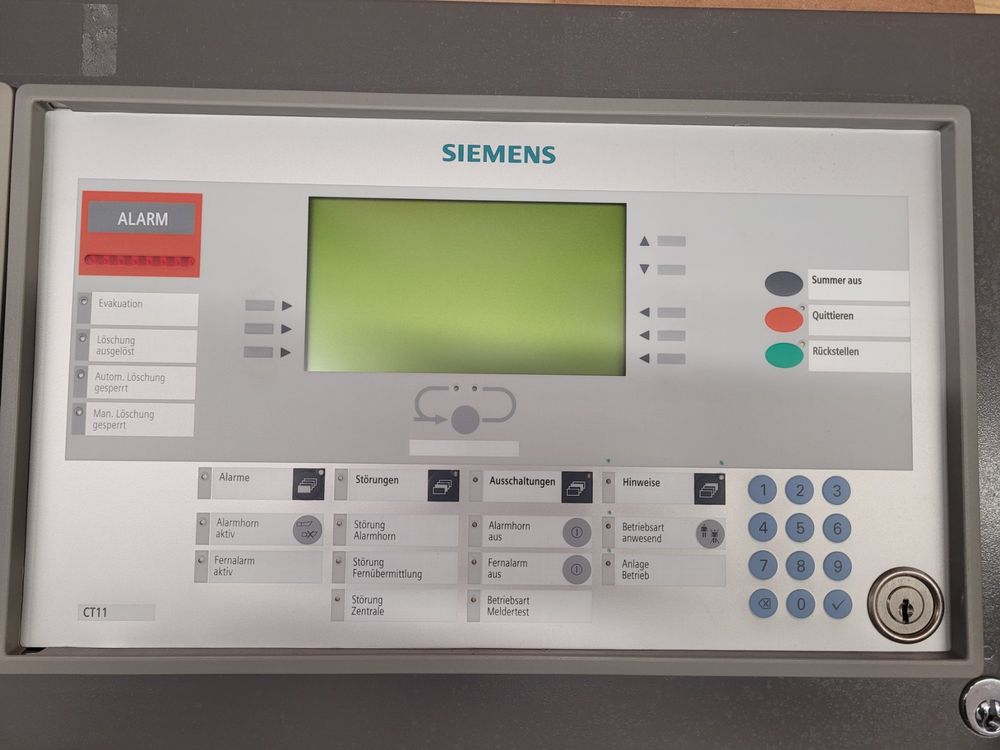 Siemens Brandmeldeanlage Panel CT11 / B3Q686 / B3Q 320 (Gebraucht) in ...