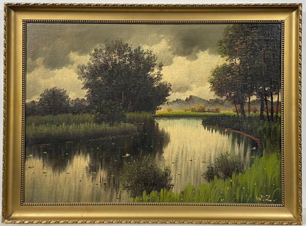 Antikes Wald Szene Gemälde Monogrammiert (Gebraucht) in Root für CHF 20 – mit Lieferung auf ...