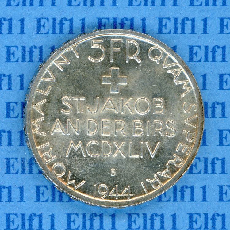 CHF___5.00 1944 St. Jakob -stgl 5 Franken (Neu (gemäss Beschreibung)) in Widnau für CHF 36 – mit ...