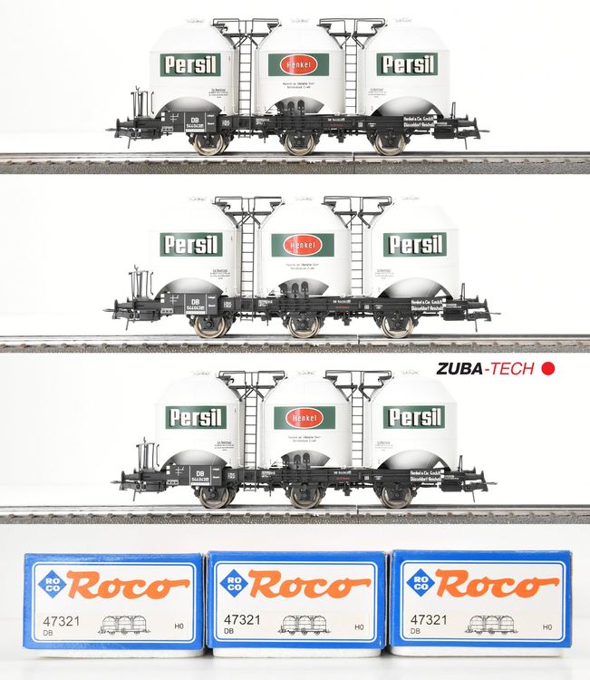 Roco 3x 47321 Persil Silowagen der SBB H0, GS mit OVP (Gebraucht) in St ...