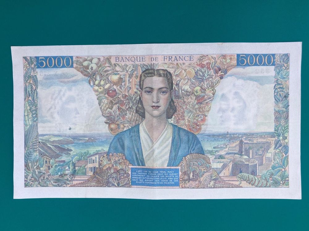 2 Billet de 5000 Francs 1945 (Gebraucht) in Lumino für CHF 82 – mit ...