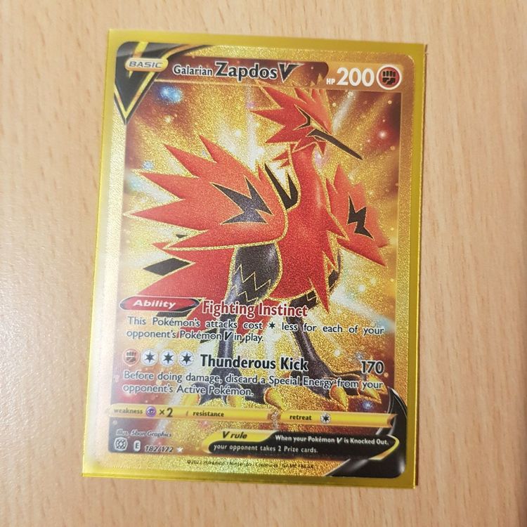 Galarian Zapdos V (engl.) Gold (Gebraucht) in Münchenstein für CHF 35 ...