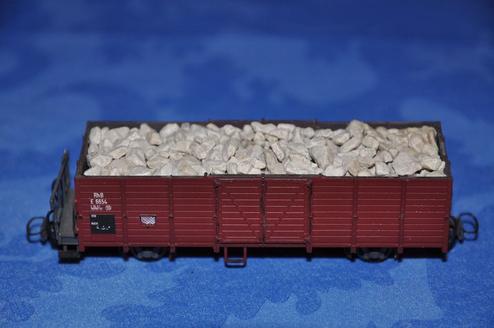 RHB - Bemo HOm - 5 wagons marchandises anciens (Neu (gemäss ...