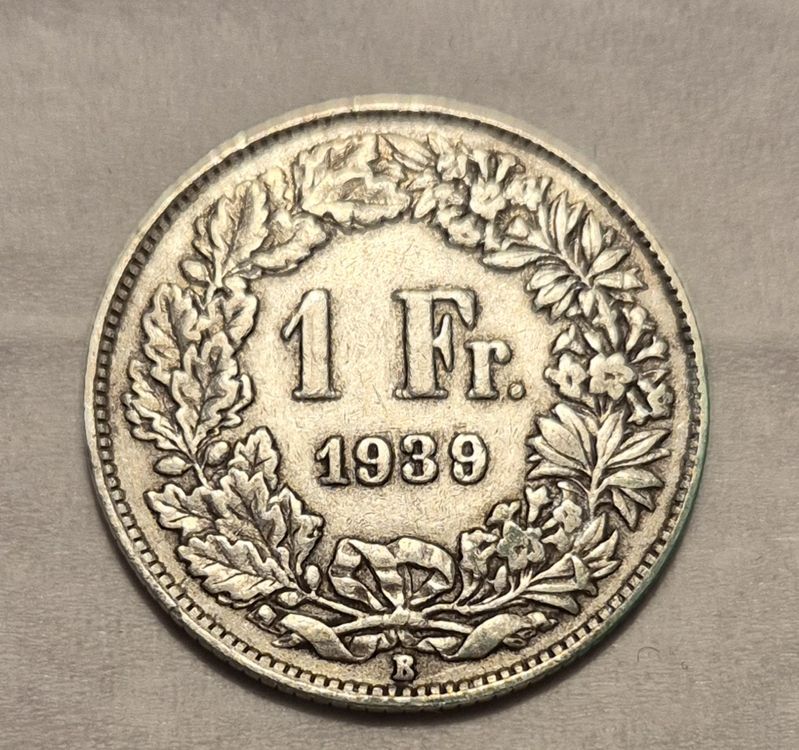 Münze 1 Franken Helvetia 1939 (Gebraucht) in Kriens für CHF 3 – mit Lieferung auf Ricardo kaufen