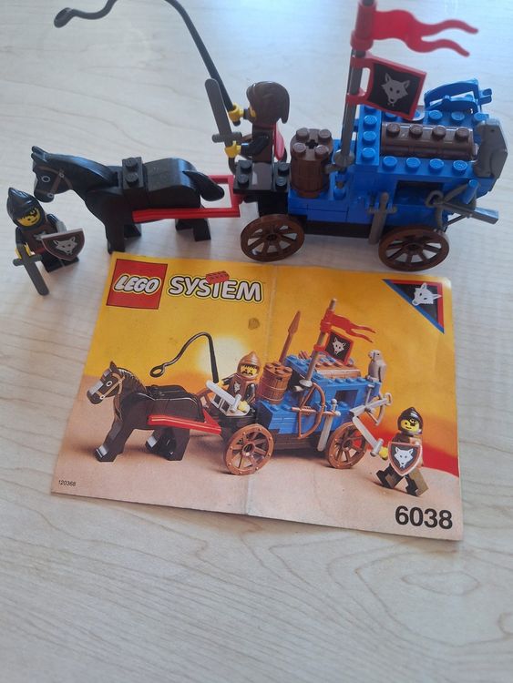 LEGO System 6038 Wolfsritter-Kutsche mit Anleitung (Gebraucht) in ...