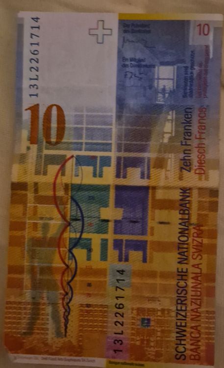 10 Franken Note 13. Serie mit spezieller Nummer | Kaufen auf Ricardo