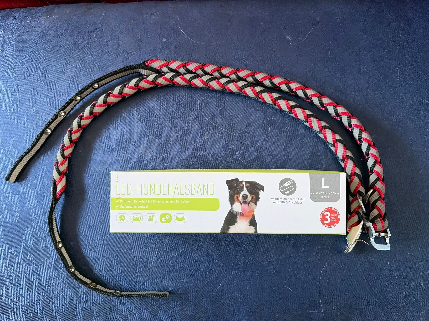 Collier LED pour chien, neuf, Taille L, sécurité optimale! (Neuf avec ...