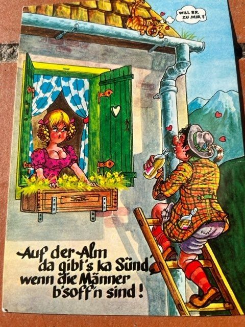 Humor AK , gelaufen , mit österreichischer Briefmarke | Kaufen auf Ricardo