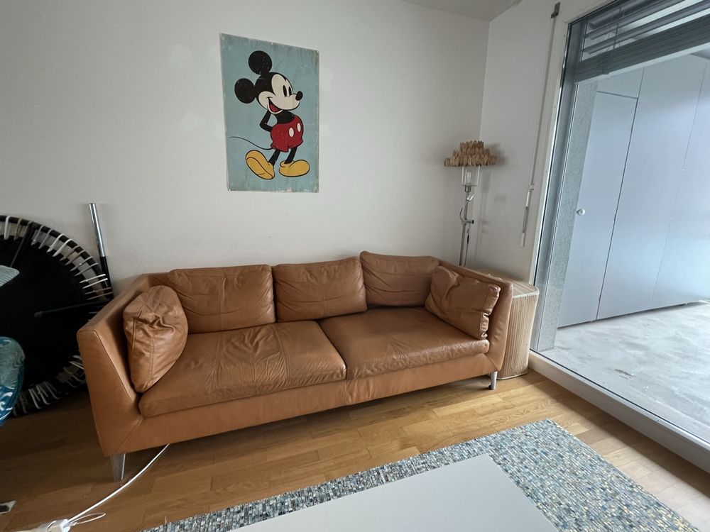 Ikea Stockholm Ledersofa 3er Seglora naturfarben (Gebraucht) in ...