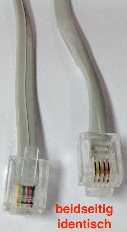 Telefon Modem PhoneNet DSL ADSL VDSL Kabel RJ12 4Pol. ST/ST (Gebraucht ...
