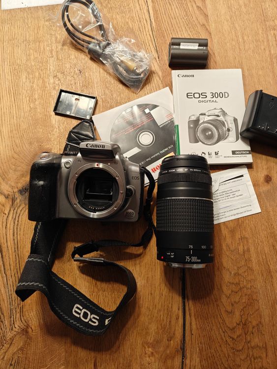 Canon EOS 300D Digital + Canon EF 75–300mm Zoomobjektiv (Gebraucht) in ...