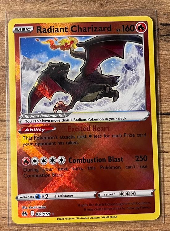 Radiant Charizard 20/159 Pokemon Crown Zenith #3 (Gebraucht) in ...