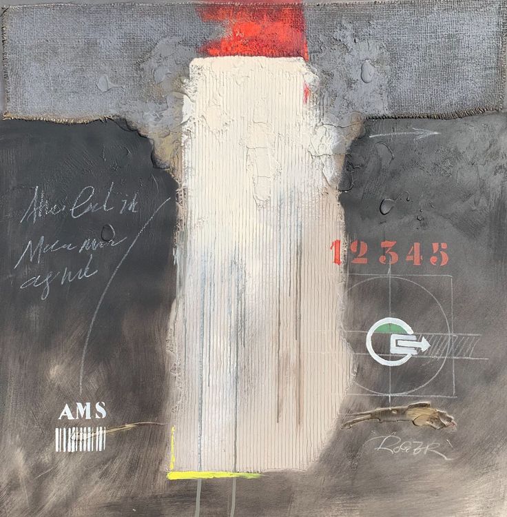 Grosse Abstrakte Collage Gemälde Sign (Gebraucht) in Root für CHF 110 – mit Lieferung auf ...