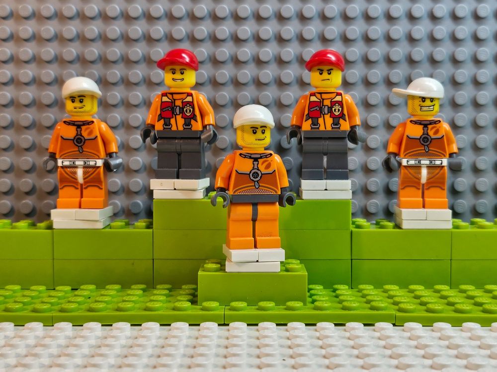 5 Lego-Minifiguren, Original oder Eigenkreation, Baustelle (Gebraucht ...